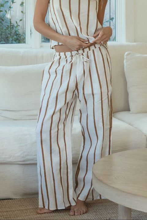 Capri Linen Drawstring Pants – SOLAÍ THE LABEL