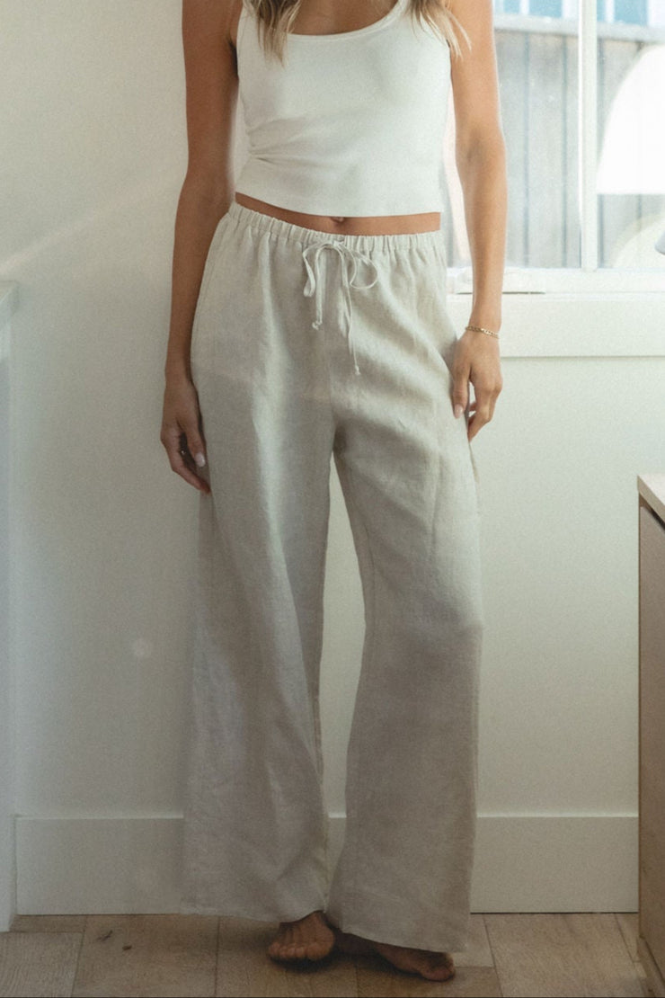 Capri Linen Drawstring Pants – SOLAÍ THE LABEL