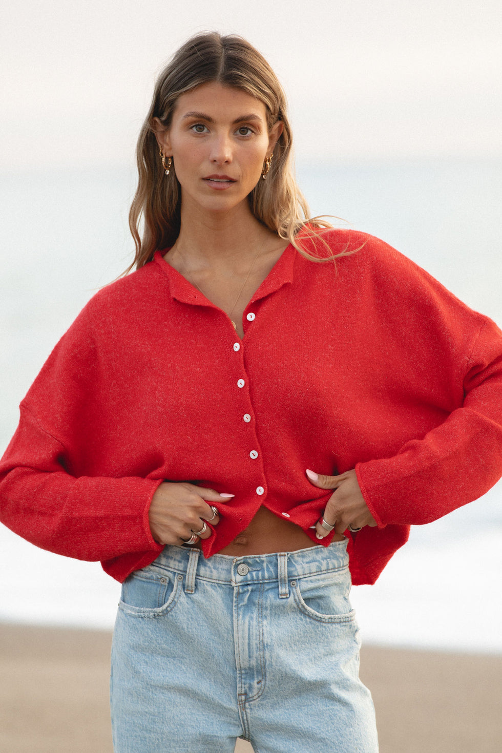 Free Falling Button Cardigan – SOLAÍ THE LABEL