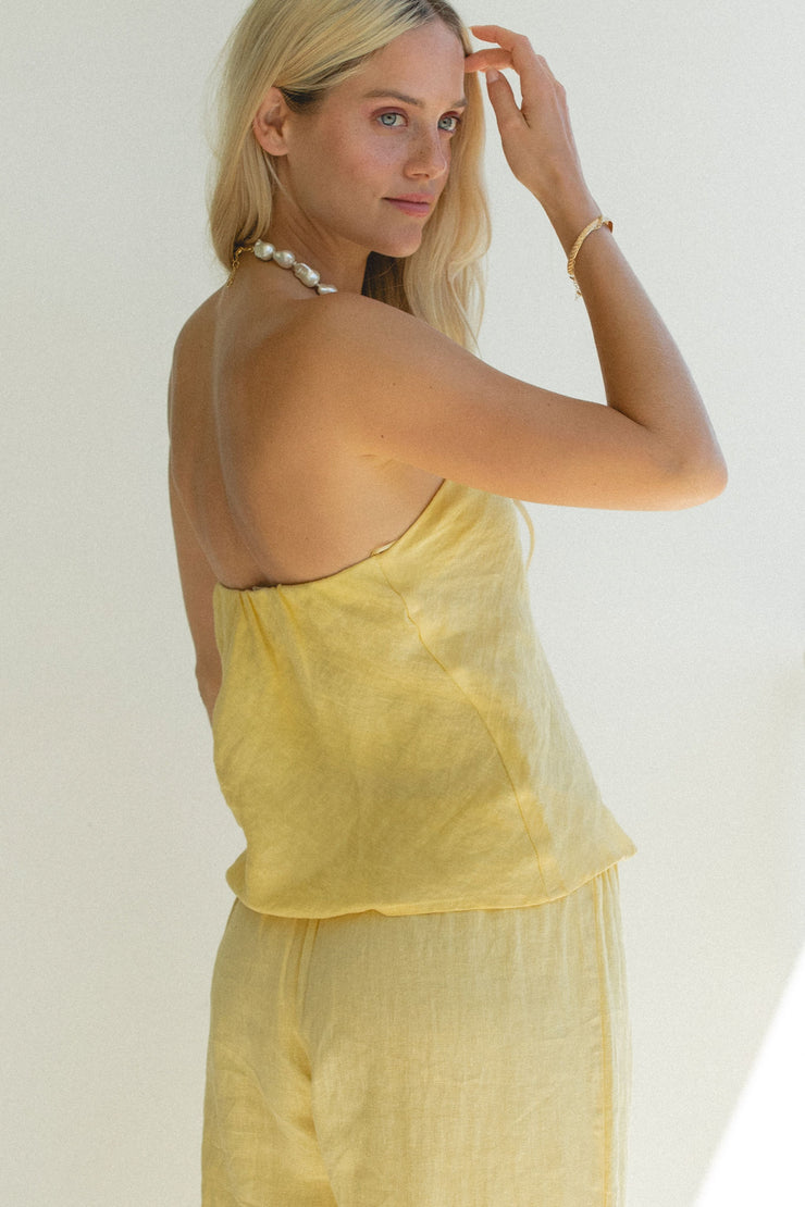 Capri Linen Strapless Top – SOLAÍ THE LABEL