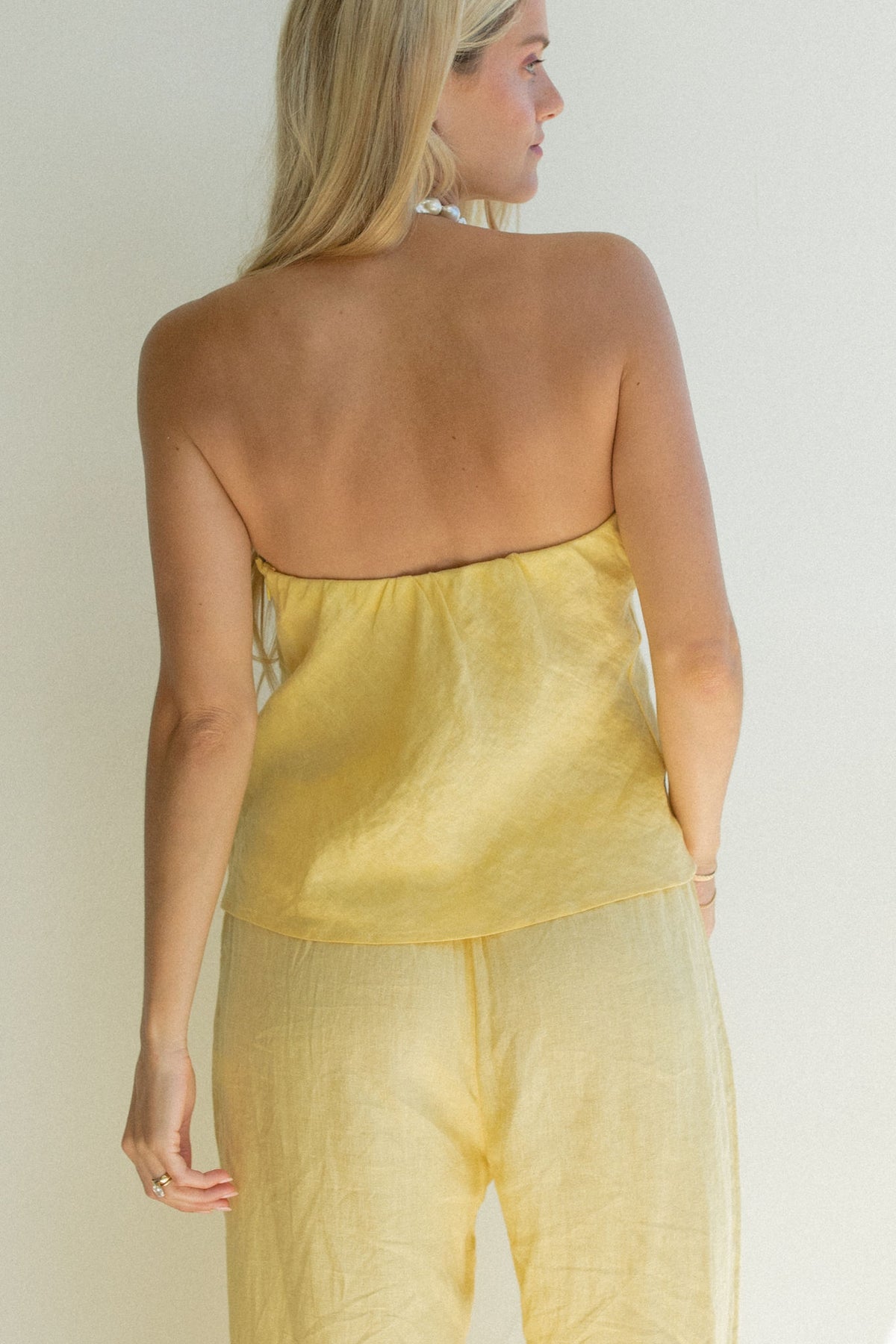 Capri Linen Strapless Top – SOLAÍ THE LABEL