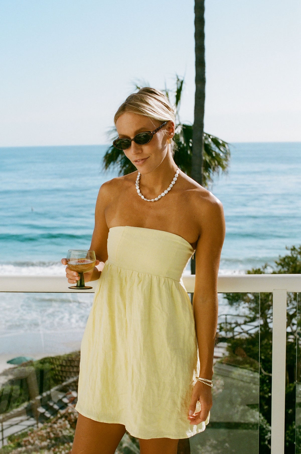 Capri Linen Strapless Dress – SOLAÍ THE LABEL